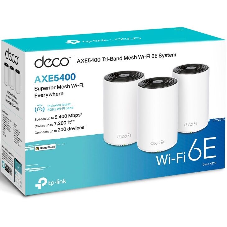 TP-Link Wi-Fi6E Deco XE75 Pro AXE5400 Mesh Wireless Router with Three ...