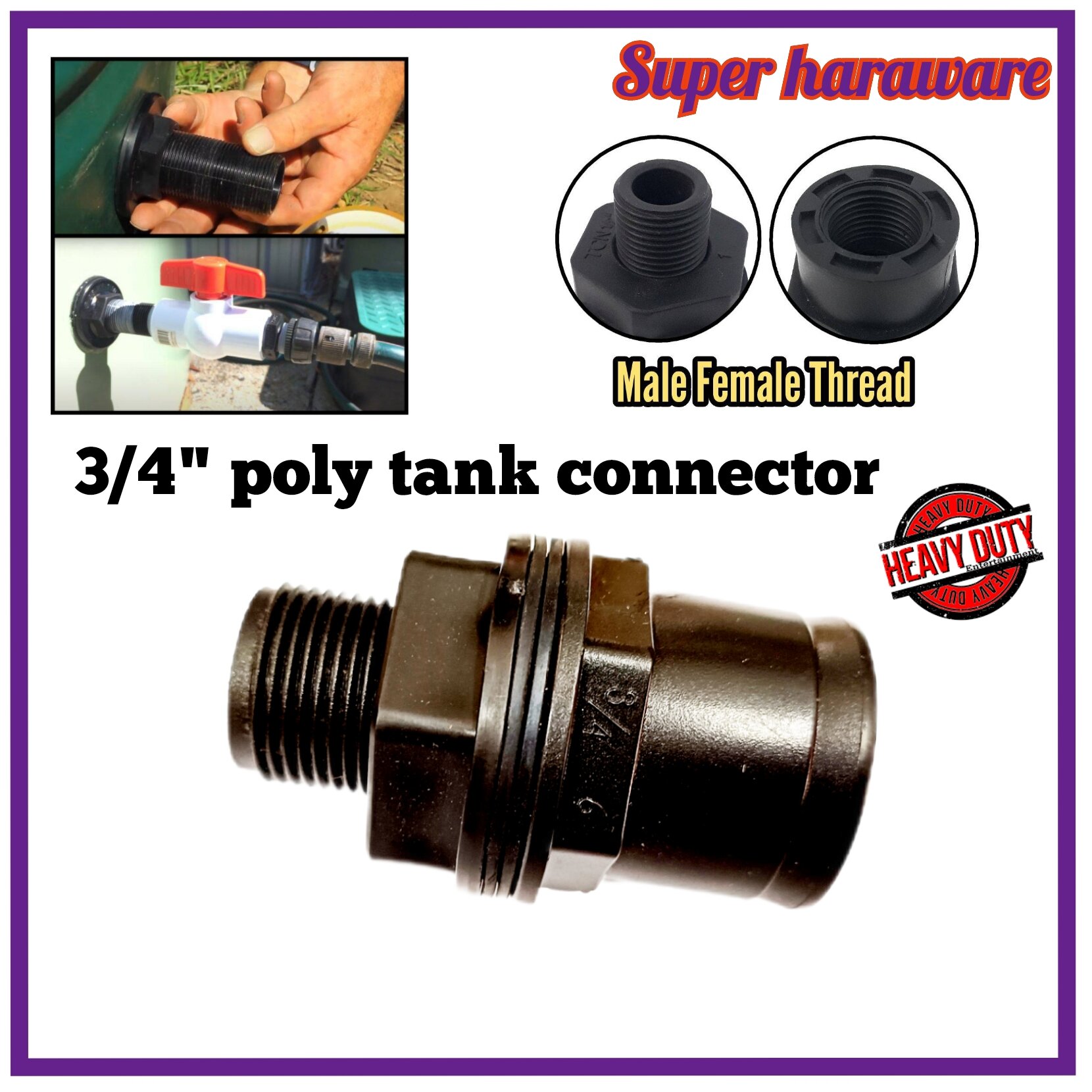 3/4" POLY TANK CONECTOR /tank conector/tank connector/Tank Connector ...