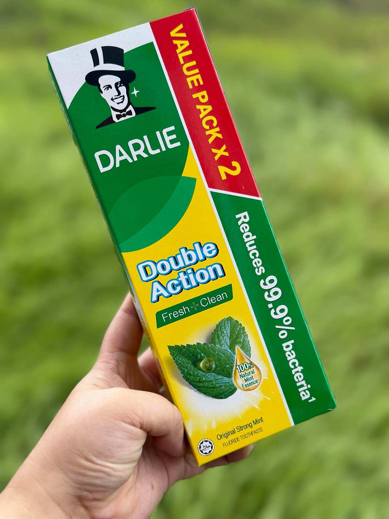 Darlie Double Action Fresh + Clean Toothpaste Original Strong Mint ...