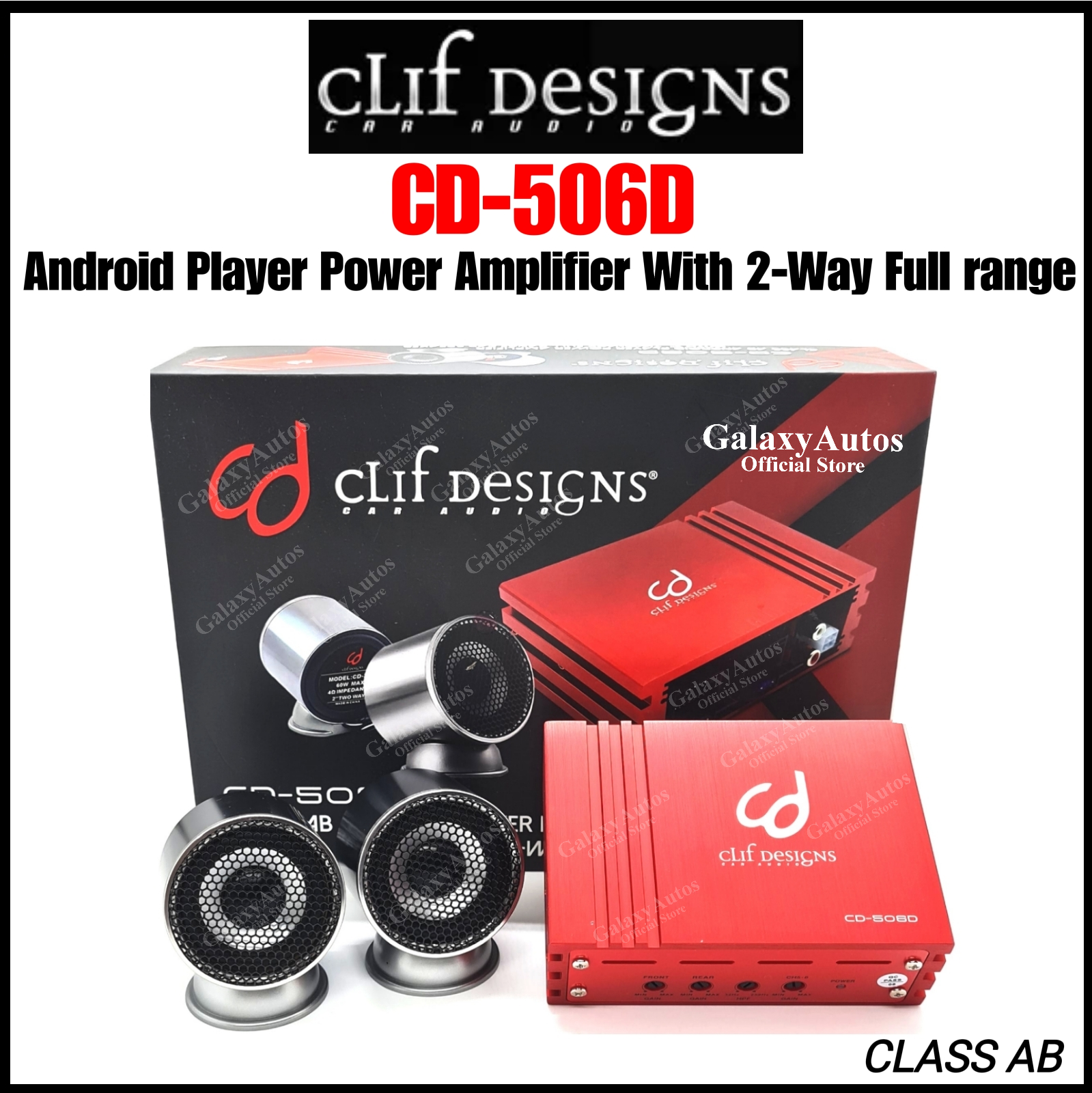 Clif Designs CD-506D Android Player Power Amplifier With 2 Way Full ...