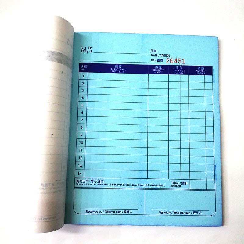 Murah 2ply 3ply NCR Bill Book Receipt Book Invoice Cash Bill Buku Resit ...