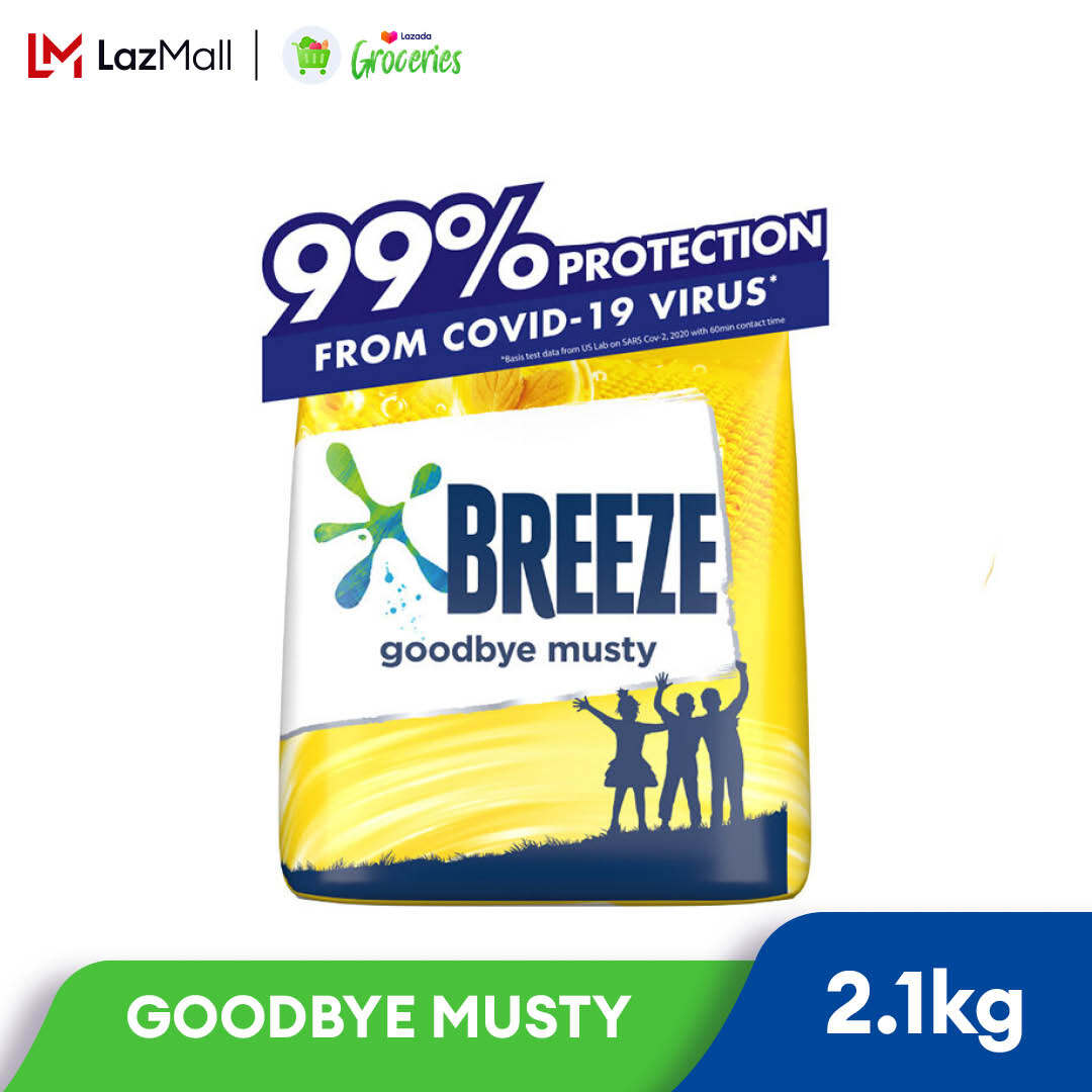 Breeze Detergent Powder Goodbye Musty 2.1kg | Lazada