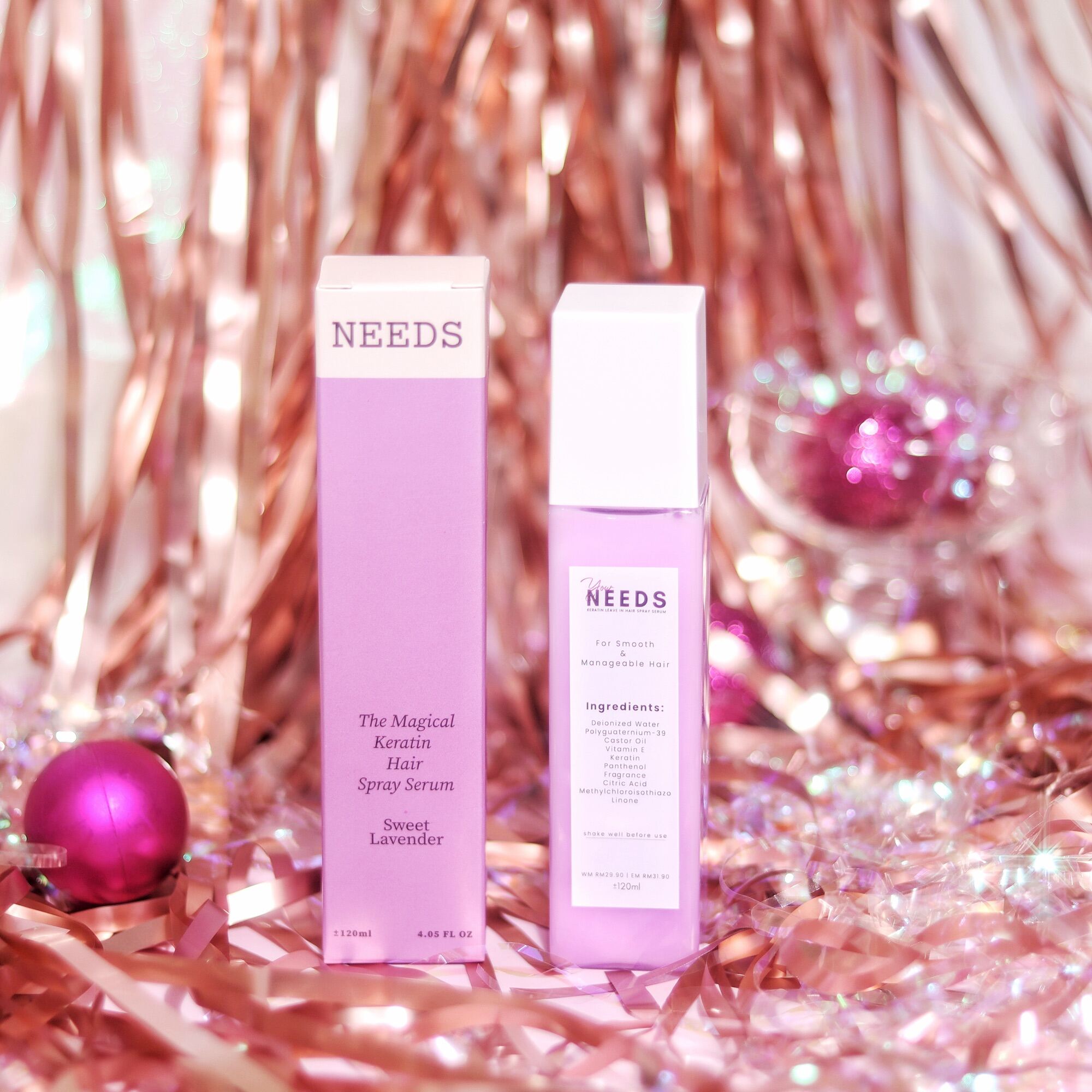 [READYSTOCK] NEEDS KERATIN HAIR SPRAY SERUM / BERRY BLOOM PEPTIDE HAIR ...