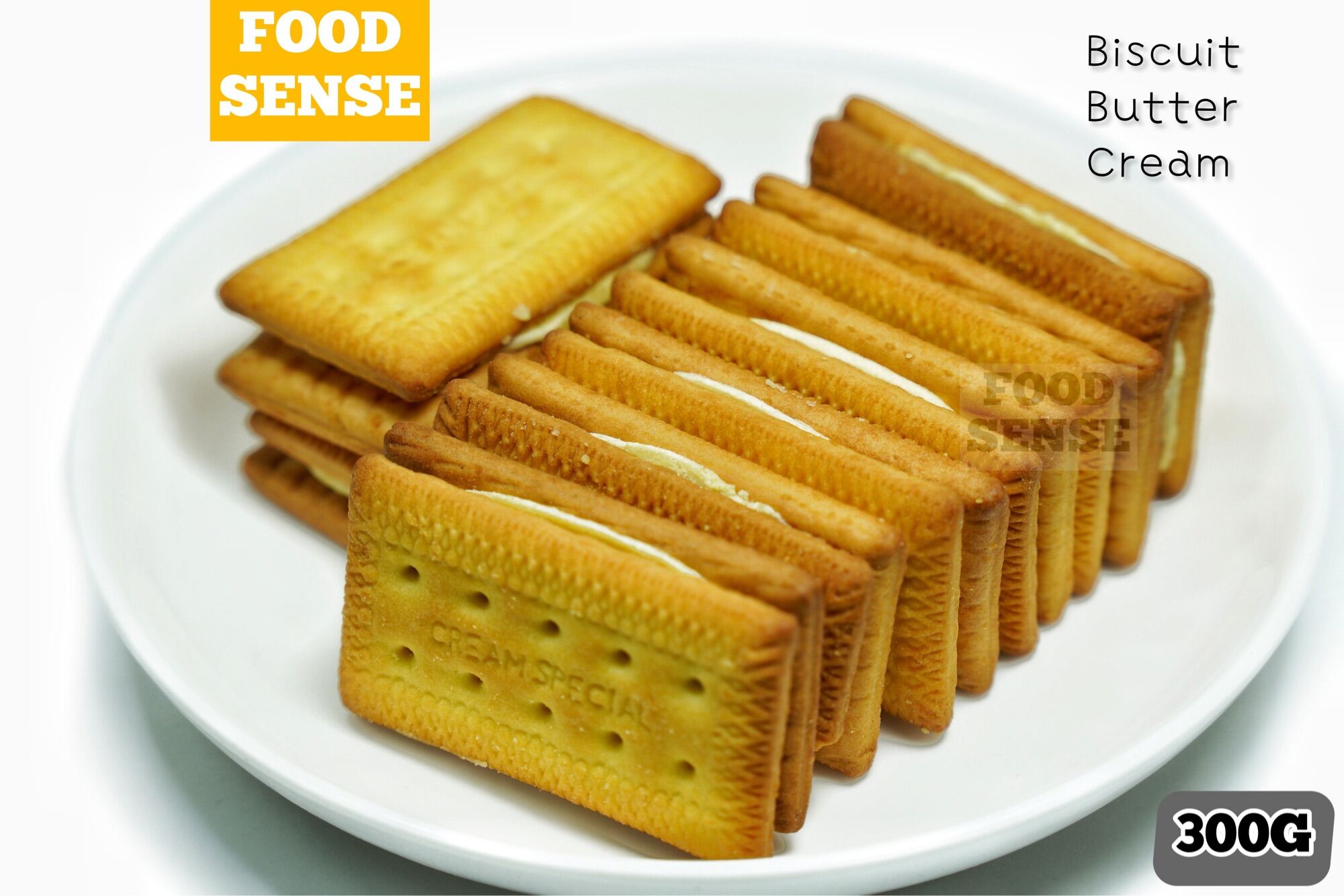 Food Sense Biscuits Butter Cream • Biskut Krim Mentega • 牛油夹心饼 (300g ...