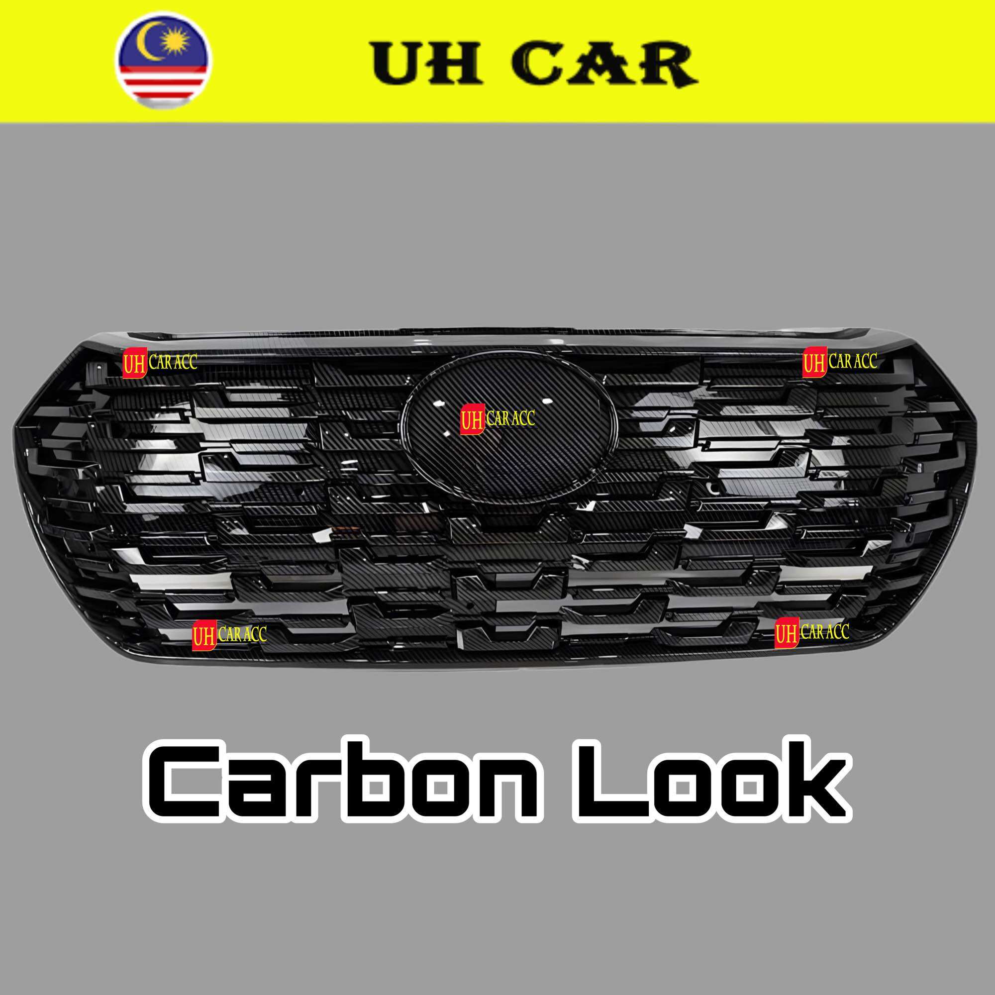 (V2) Perodua Ativa V2 Front Bumper Grill Grille Abs Glossy Black Carbon ...