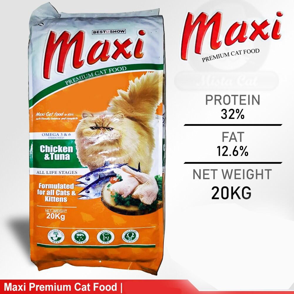 Maxi Cat Premium cat food Chicken Tuna 20kg | Lazada