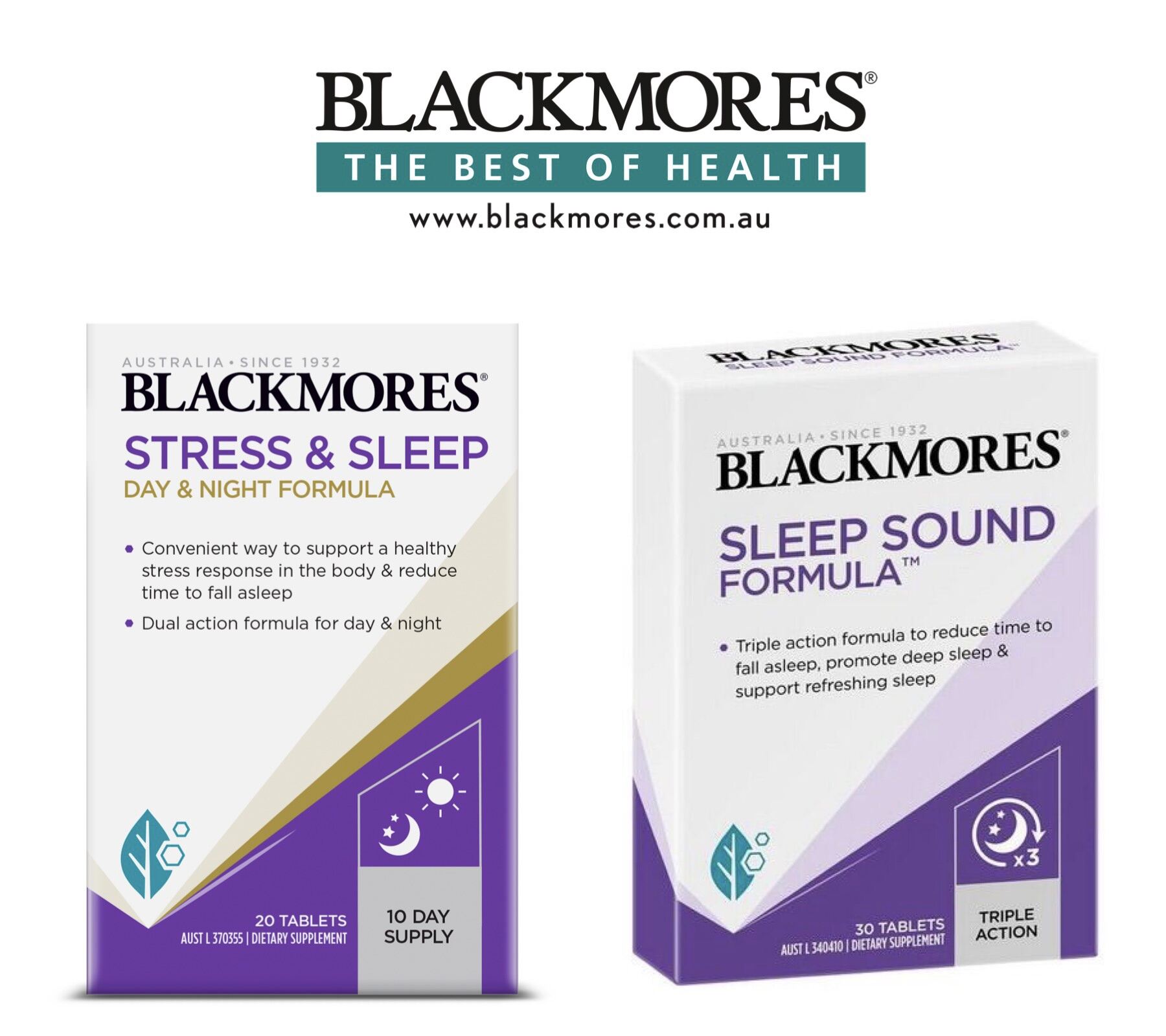 Blackmores Stress & Sleep 20 Tablets / sleep sound 30 Tablets | Lazada