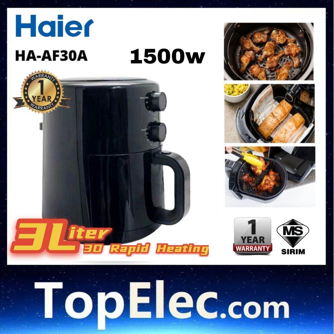 Haier Air Fryer 3L 1500W with Timer and Non Stick Coating Pan HA-AF30A ...