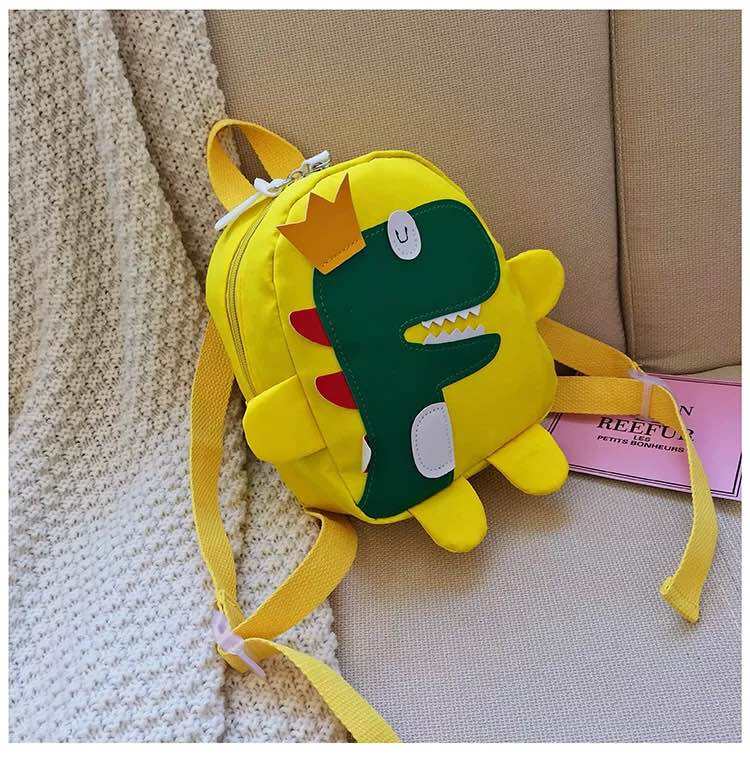 Kids Backpack Sling Bag Green Dinosaur Nylon Preschool Kindergarten ...