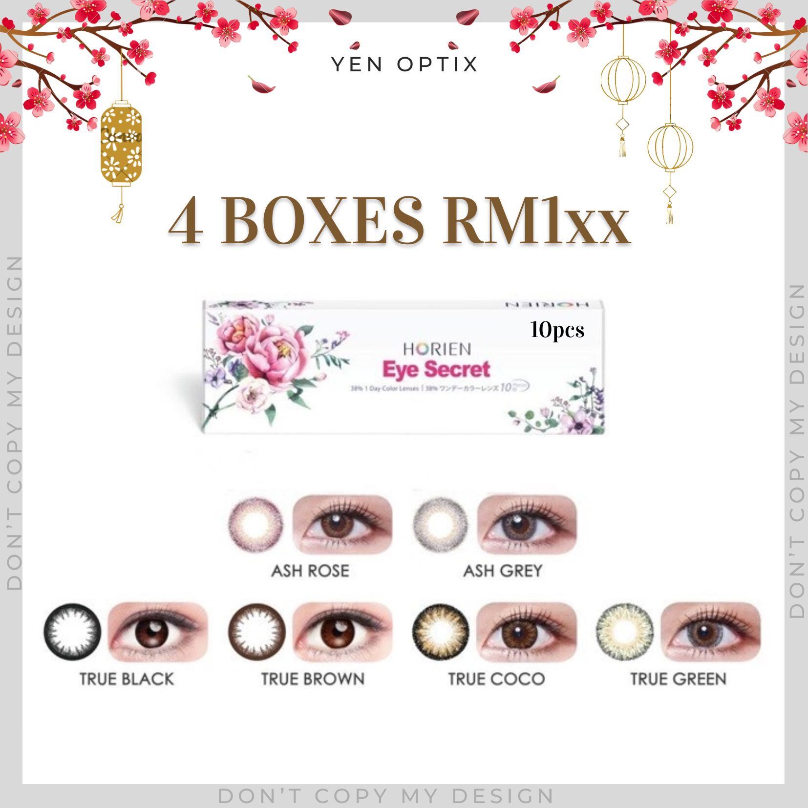 Horien Eye Secret Daily Color Contact Lenses 10PSC/Box | Lazada