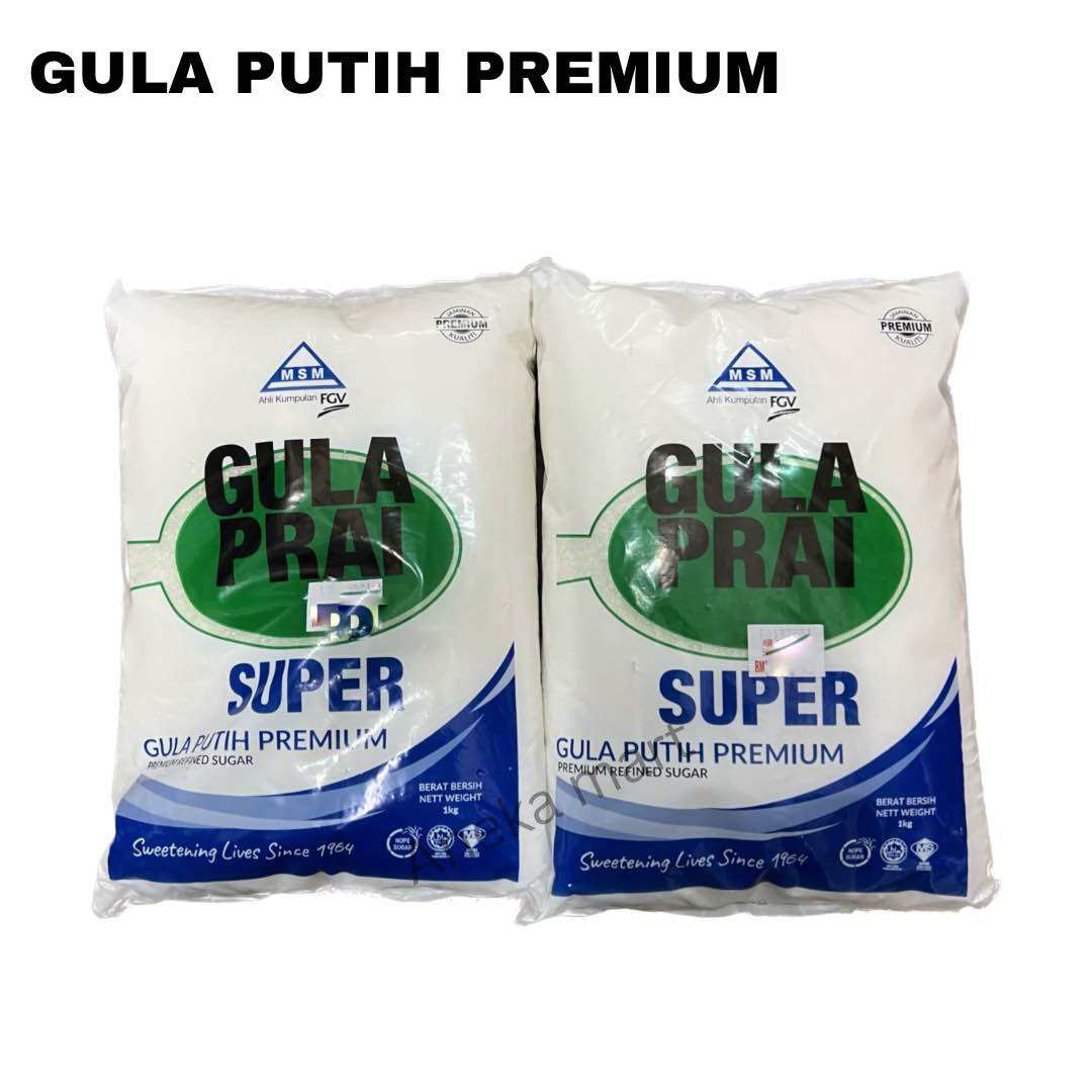 Gula Putih Premium/ Gula Prai/ Gula Packet/ White Sugar Premium【1kg ...