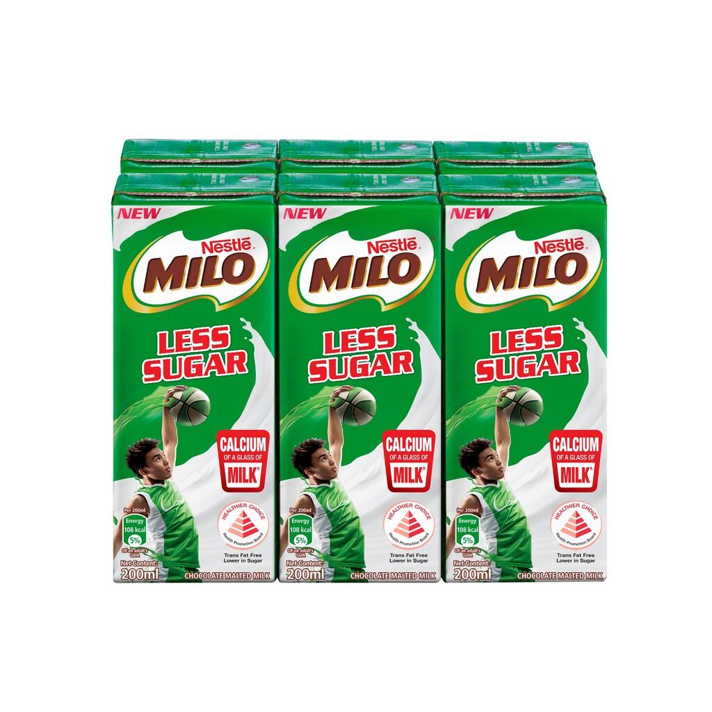 MILO Act-Go Less Sugar UHT 6 x 200ml | Lazada