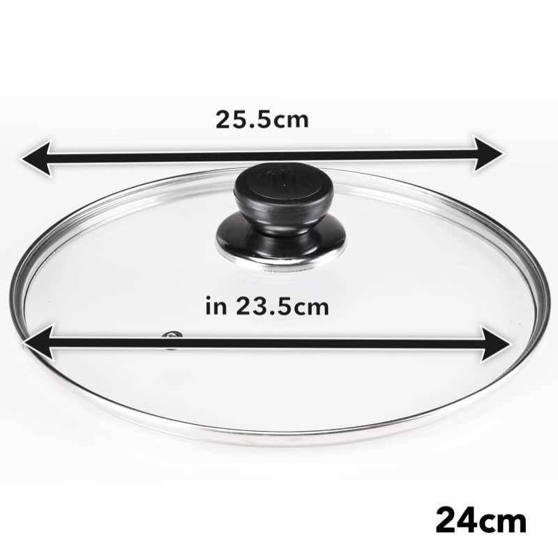 🍓 20cm/24cm/26cm/28cm/30cm/Tempered Glass Pan wok Glass Lid Pan wok ...