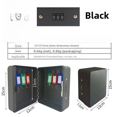 Full Steel Wall-Mounted Key Box Car Key Management Storage Box Home Use ...