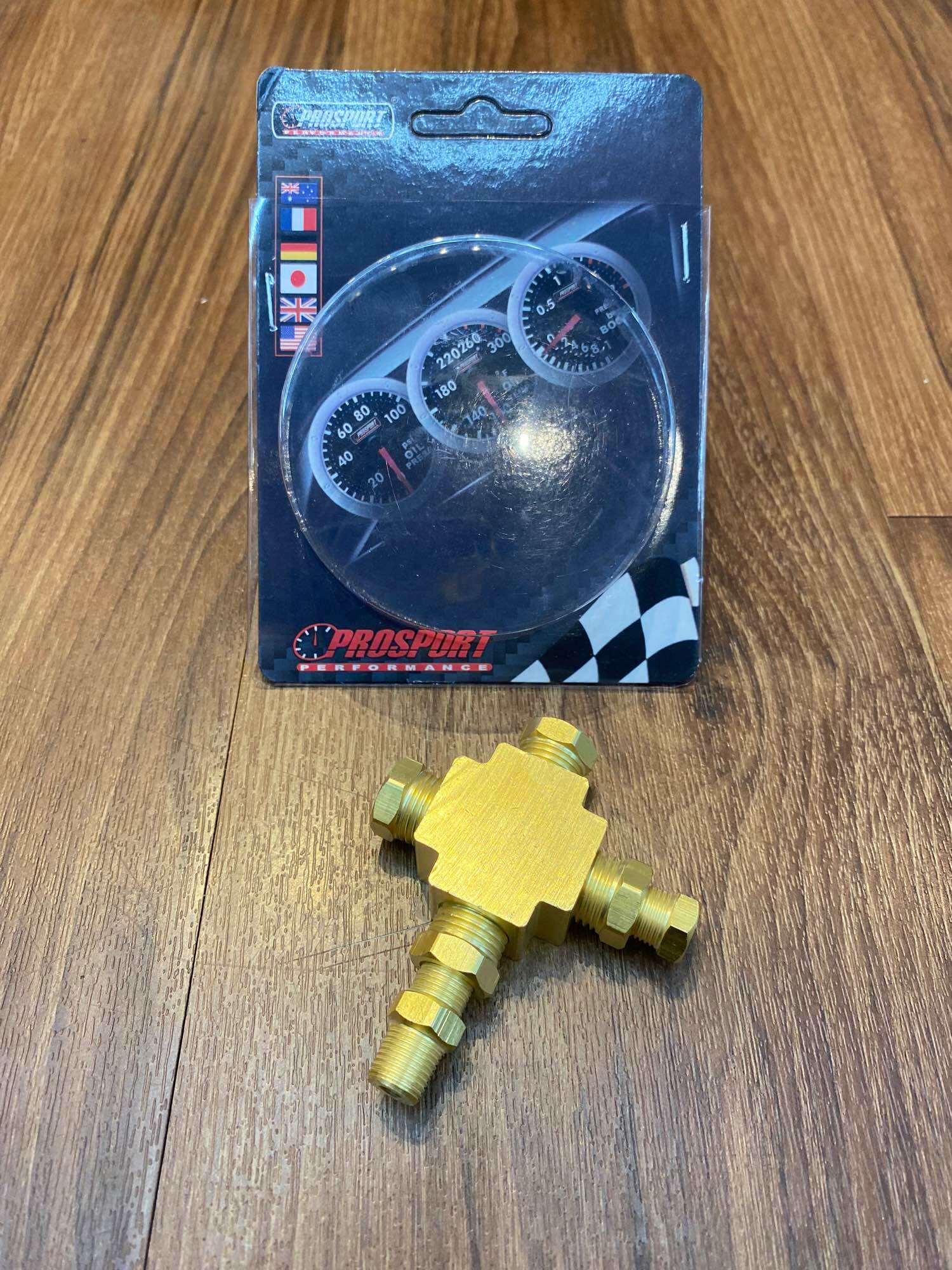 Prosport OIL PRESSURE / OIL TEMP SENSOR ADAPTER Waja Myvi 4 WAY defi ...