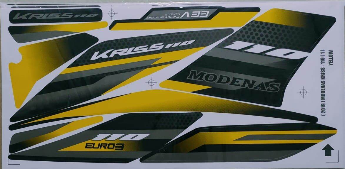 MODENAS KRISS 110 (1) MR3 EURO 3 (2019) BODY STICKER | Lazada