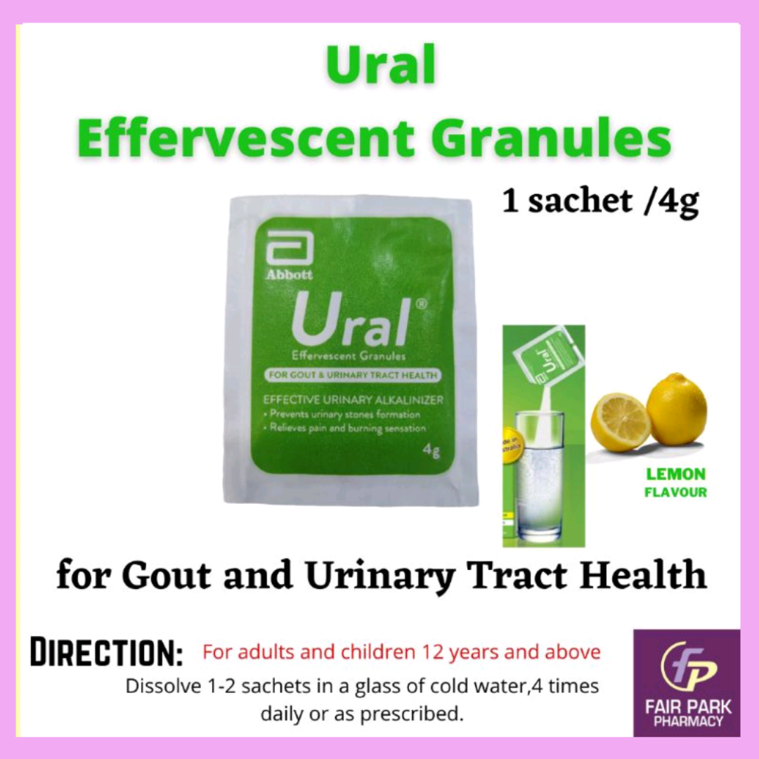 FPpharmacy Abbott Ural Effervescent Granules 1 Sachet (4g) for Gout and ...