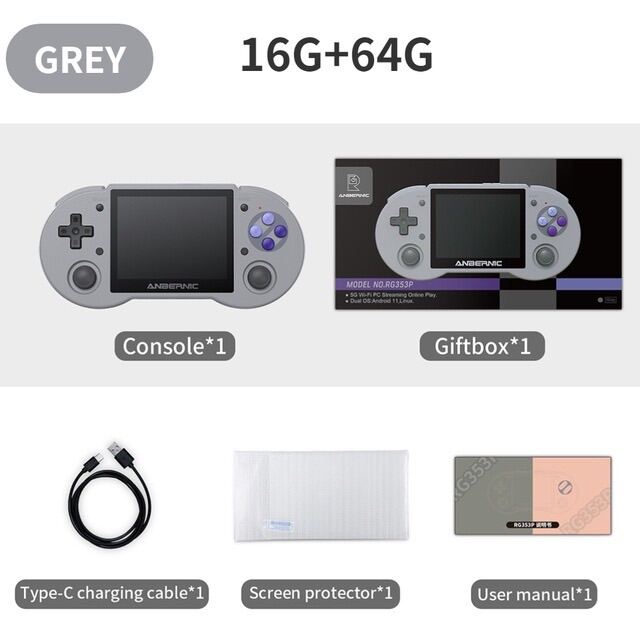 Anbernic RG353P retro dual OS retro handheld console touch screen games ...