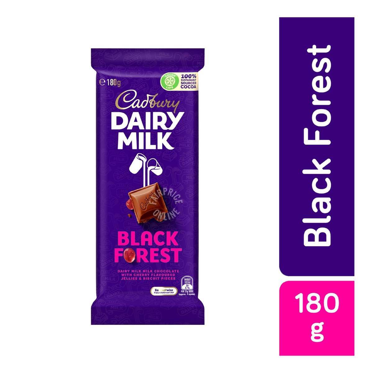 Cadbury Dairy Milk Black Forest Chocolate Bar 180g | Lazada