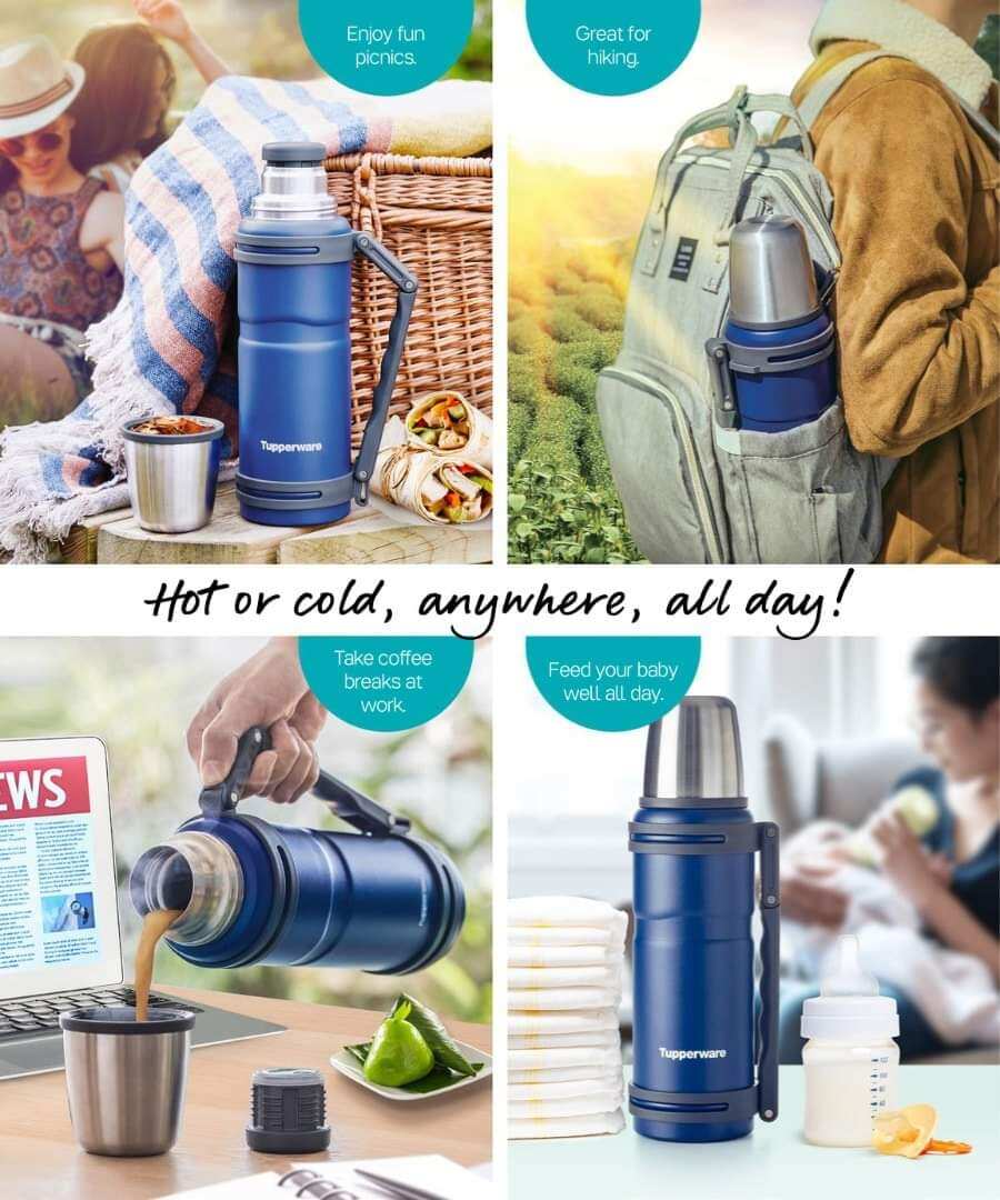 Tupperware Xploris Thermal Flask 1.2L (1Pcs) | Lazada