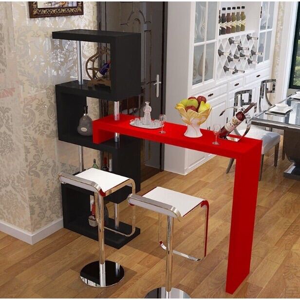 (Ready stock)Home Living Room Wall Bar Counter Rotating Table Computer ...