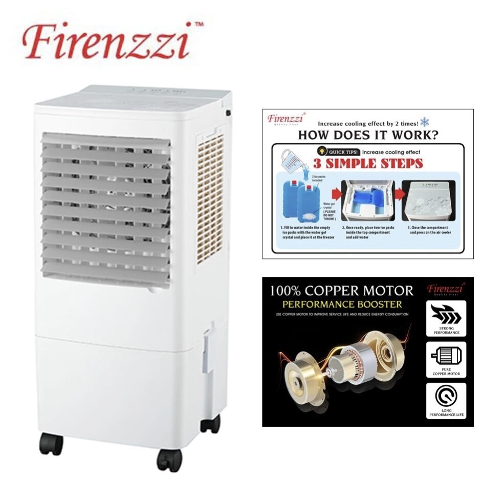 FIRENZZI 25L AIR COOLER WITH REMOTE CONTROL FAC1250 | Lazada