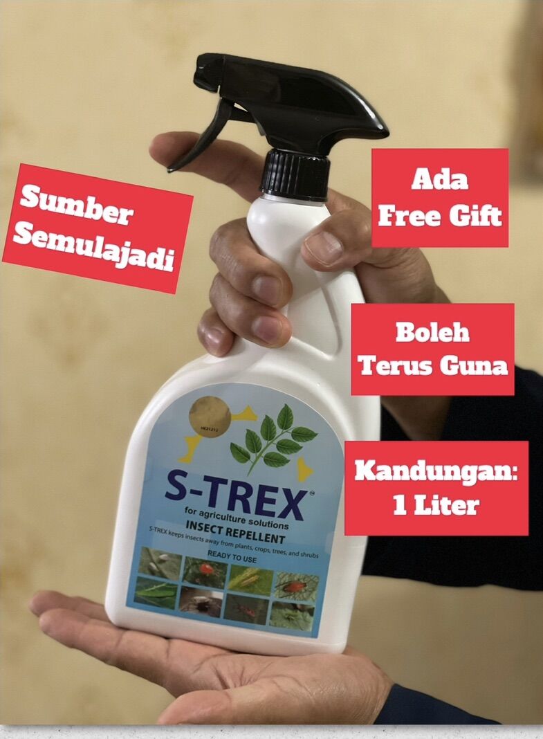 S-Trex Serangga Repellent Kawalan Serangga 1 Liter bena putih, ulat ...