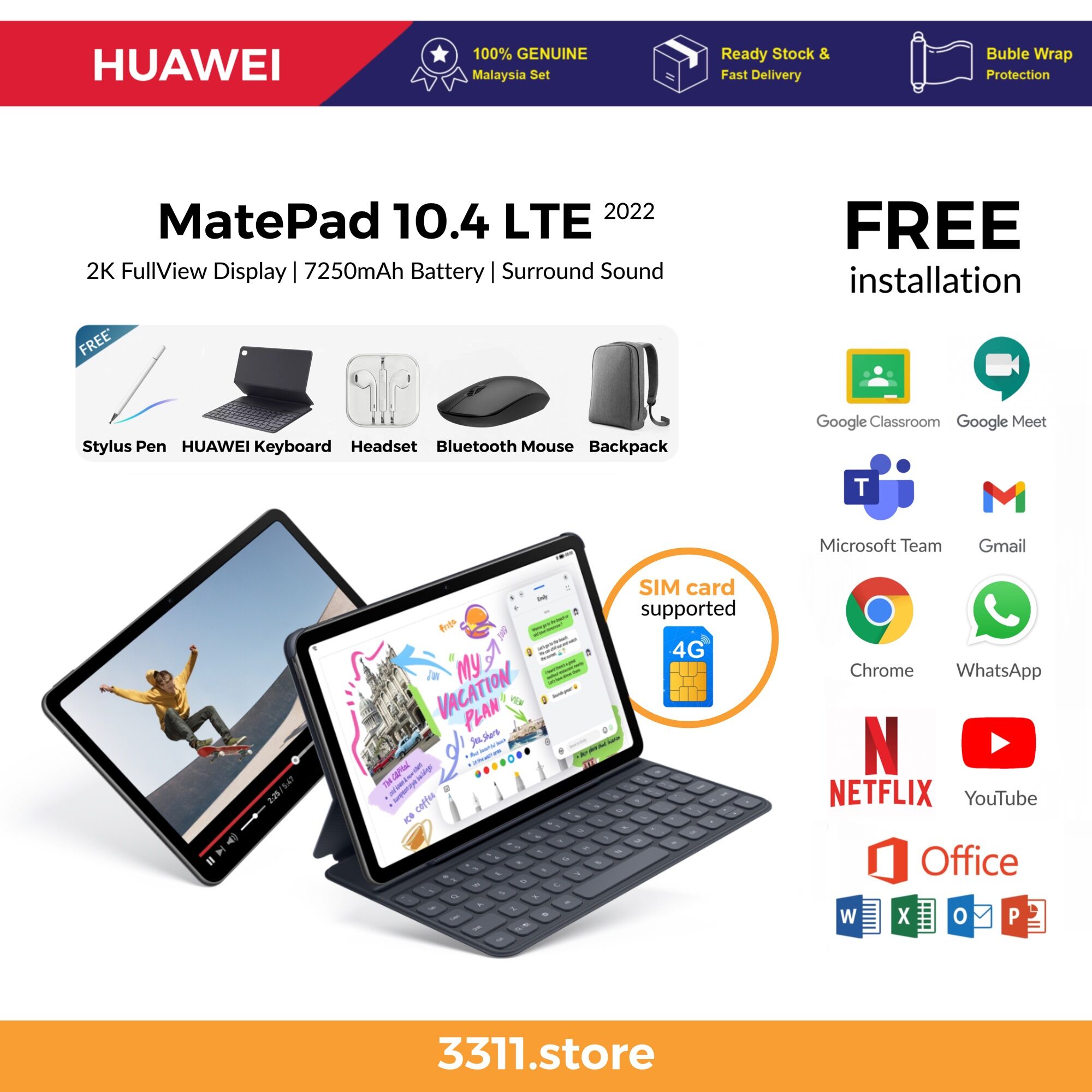 Huawei MatePad 10.4 (2022) Price in Malaysia & Specs - RM989 | TechNave