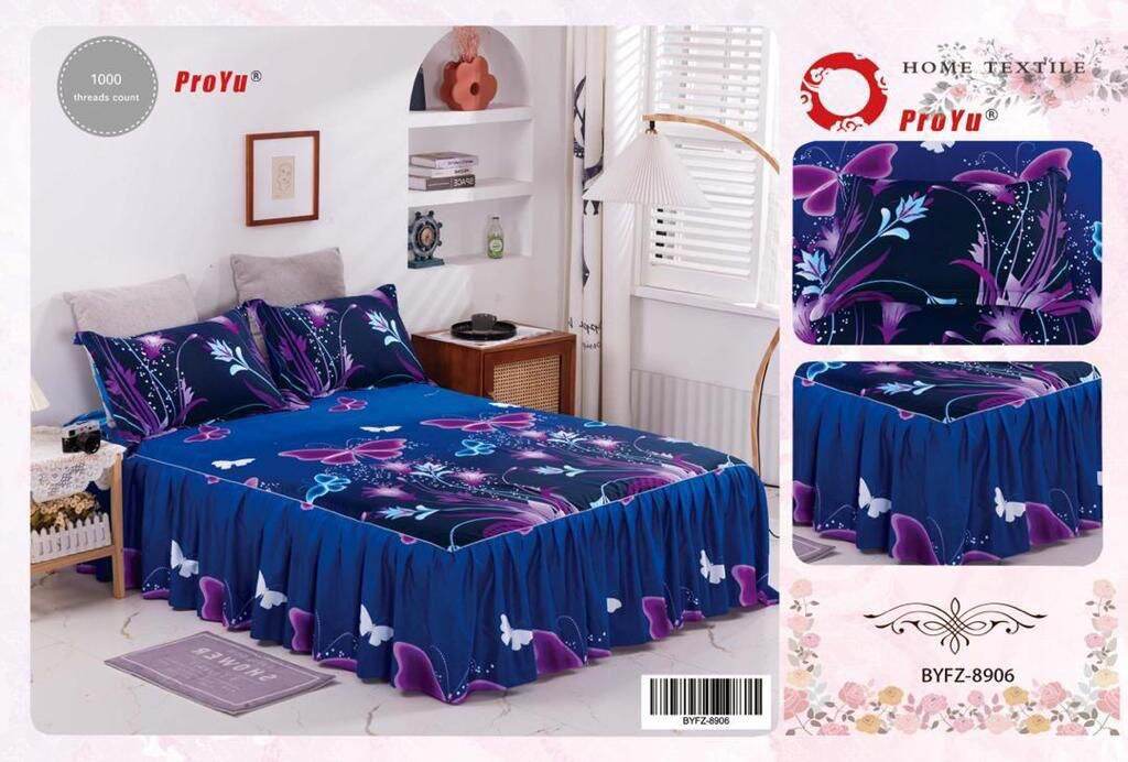 butterfly design cadar ropol queen / king size bedsheets 1000 threads ...