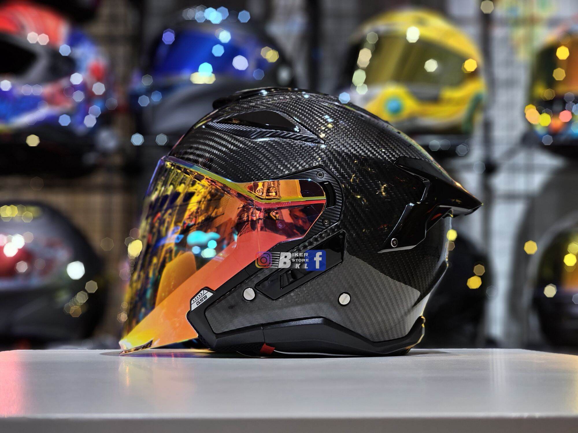 Original GSB Carbon Open Face Helmet | Lazada