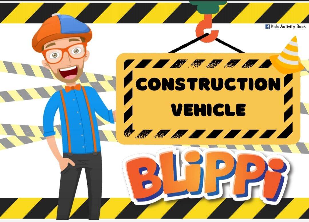 Blippi Construction Vehicle activity book | Lazada