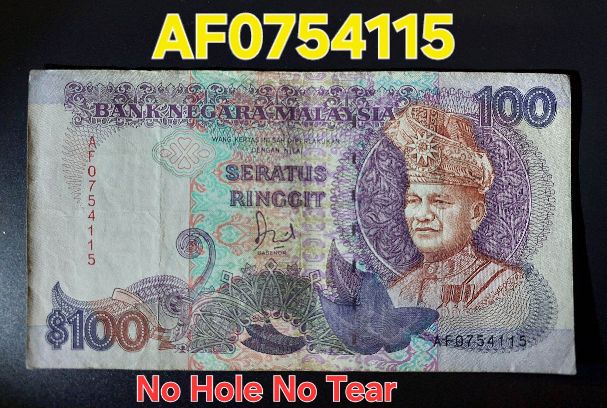 Duit Lama Malaysia RM100 6th & 7th Series Banknote COLLECTION PREFIX AA ...