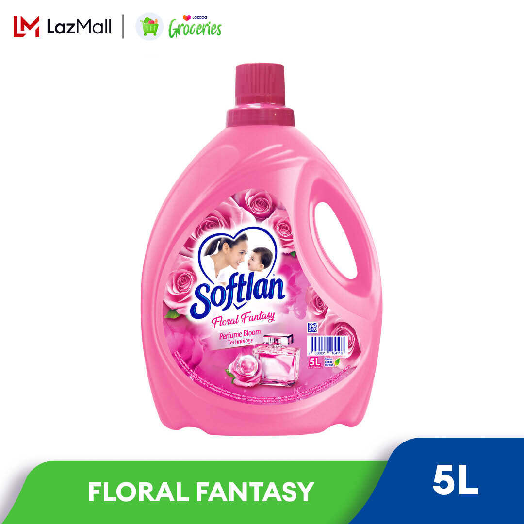 Softlan Anti Wrinkles Floral Fantasy (Pink) Fabric Softener 5L | Lazada