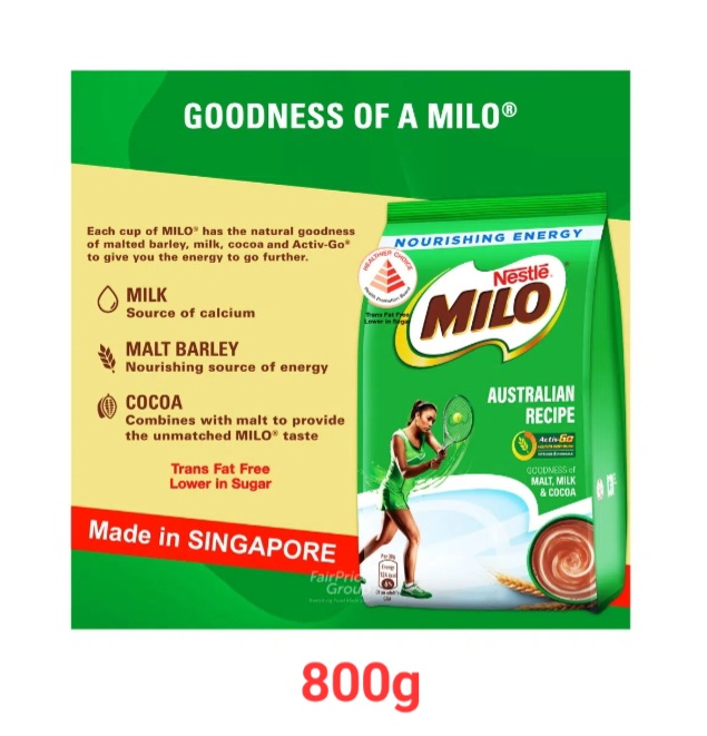 [Ready Stock] 现货 🔥 Milo Australian Recipe Powder Refill Pack 800g exp ...