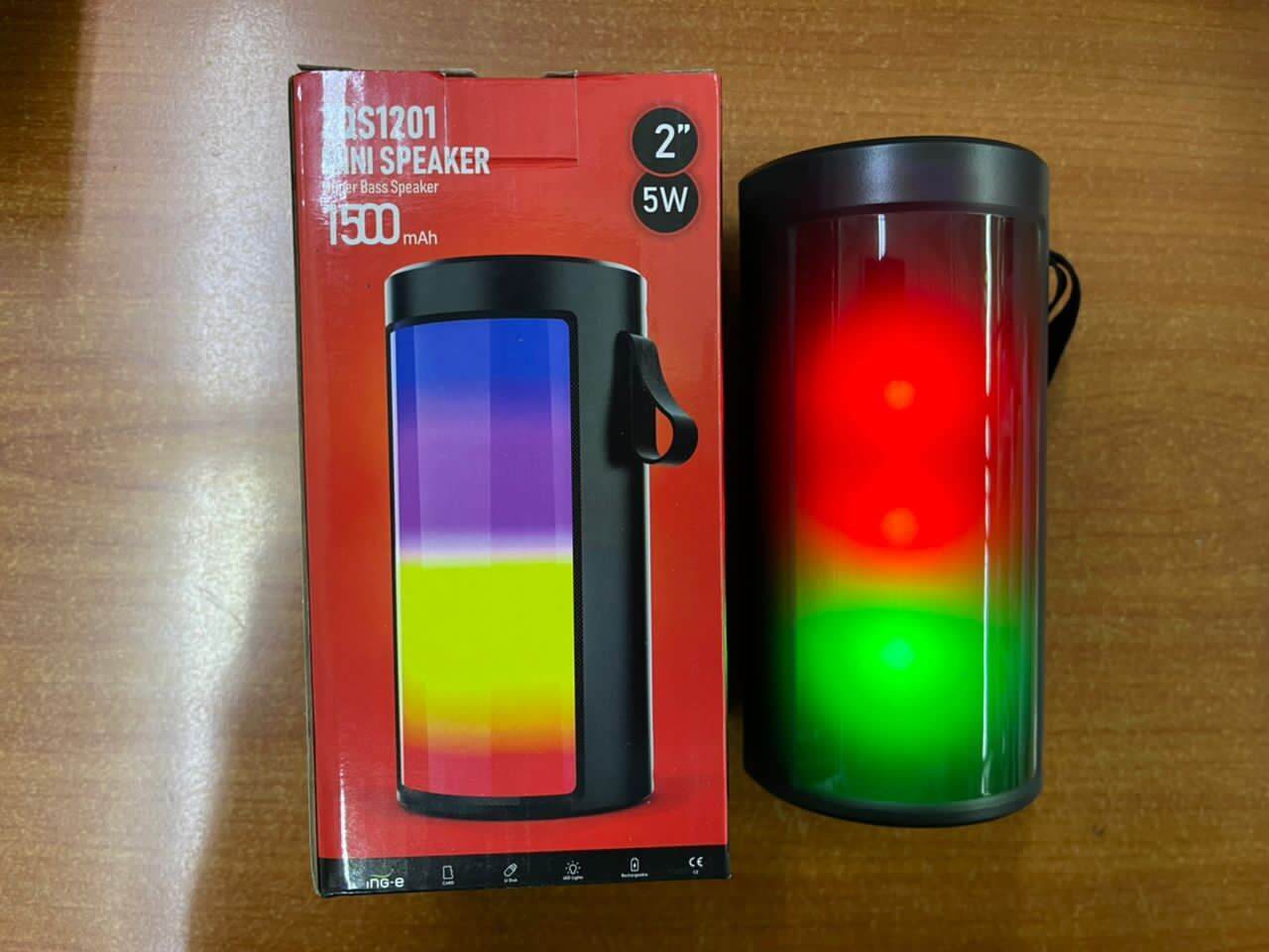 ZQS1201 Outdoor Mini LED RGB Light BT Speaker Super Bass Loudspeaker ...