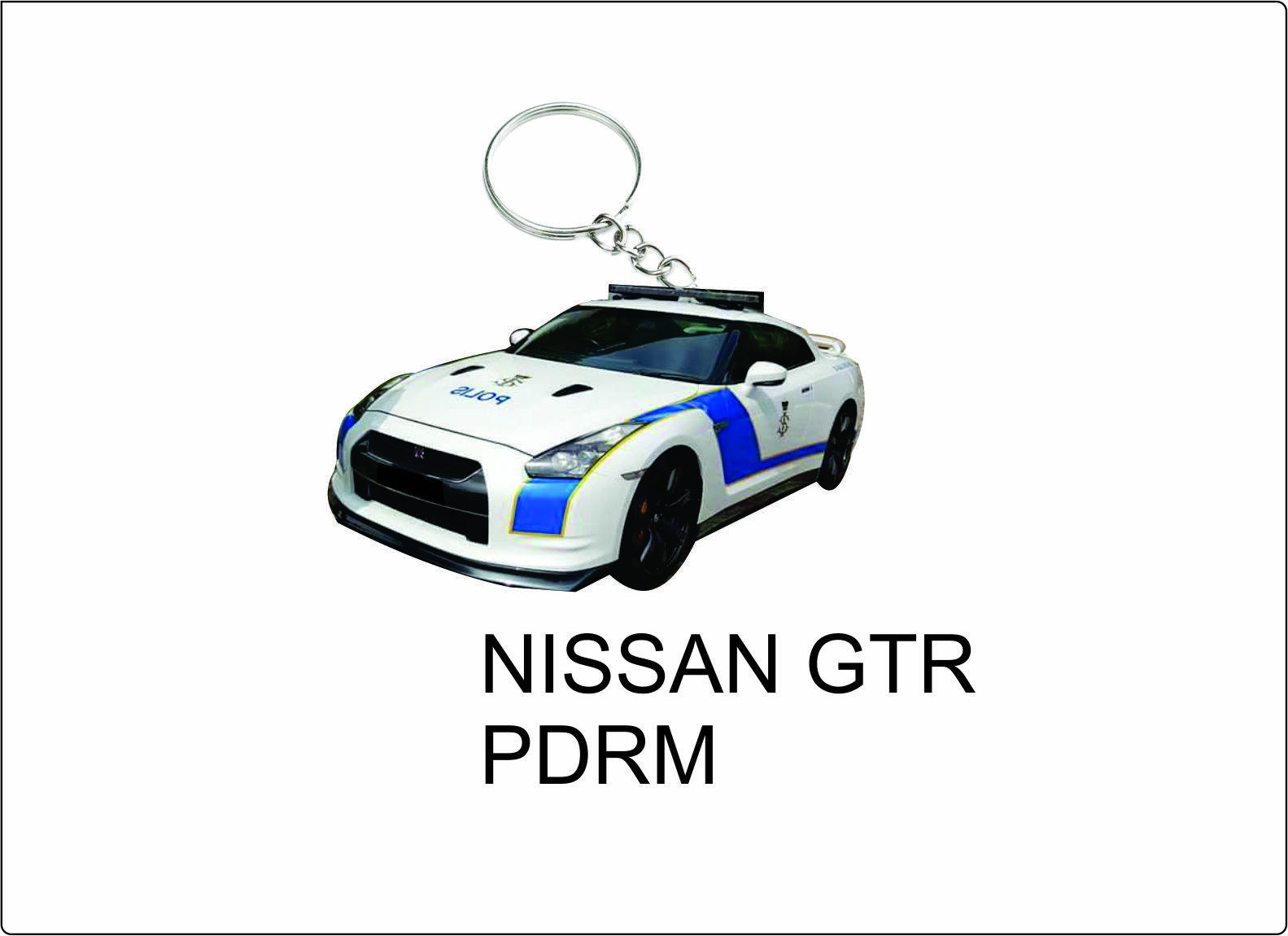 Nissan GT-R gtr polis pdrm keychain 2d | Lazada