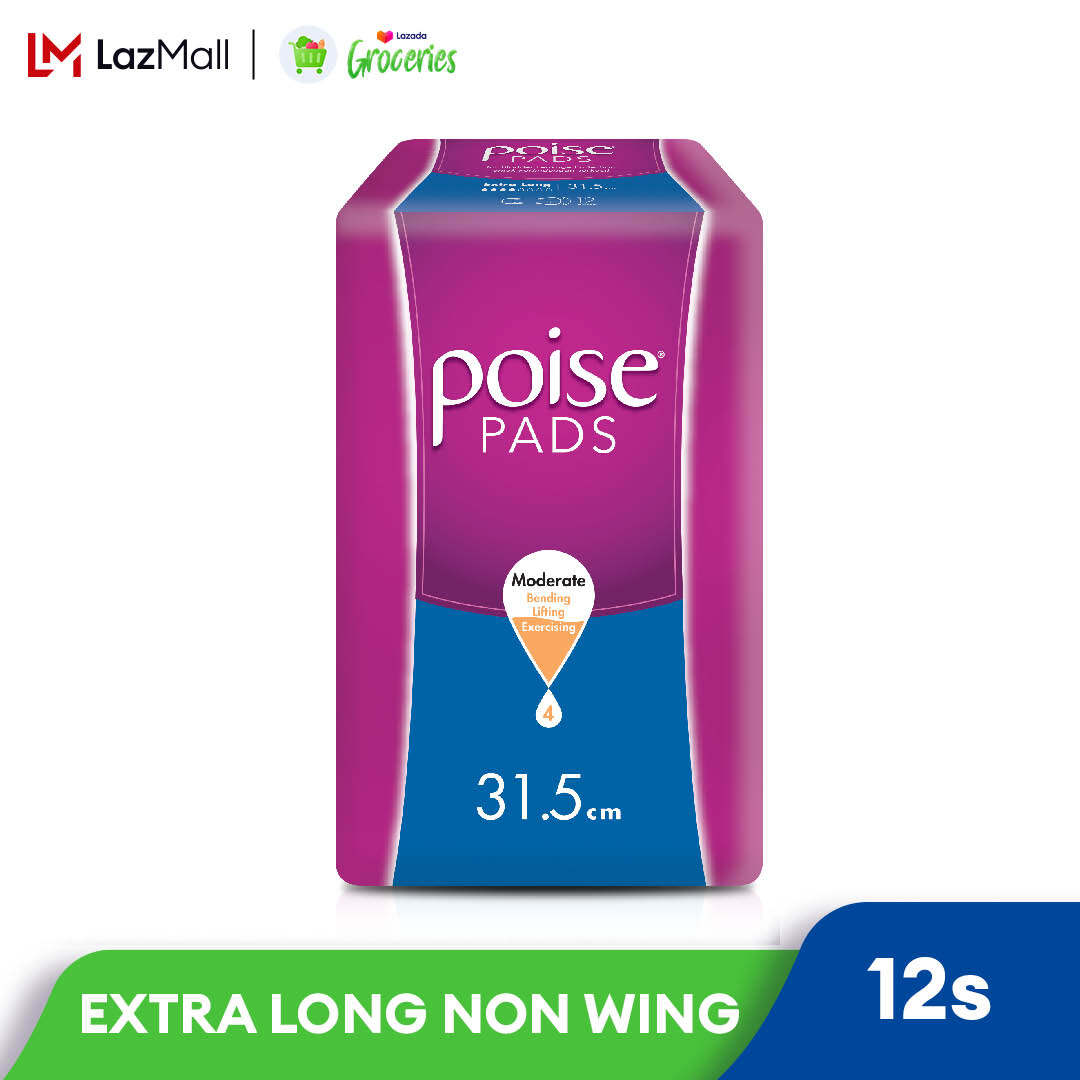 Poise Pads Extra Long Non Wing 12s | Lazada