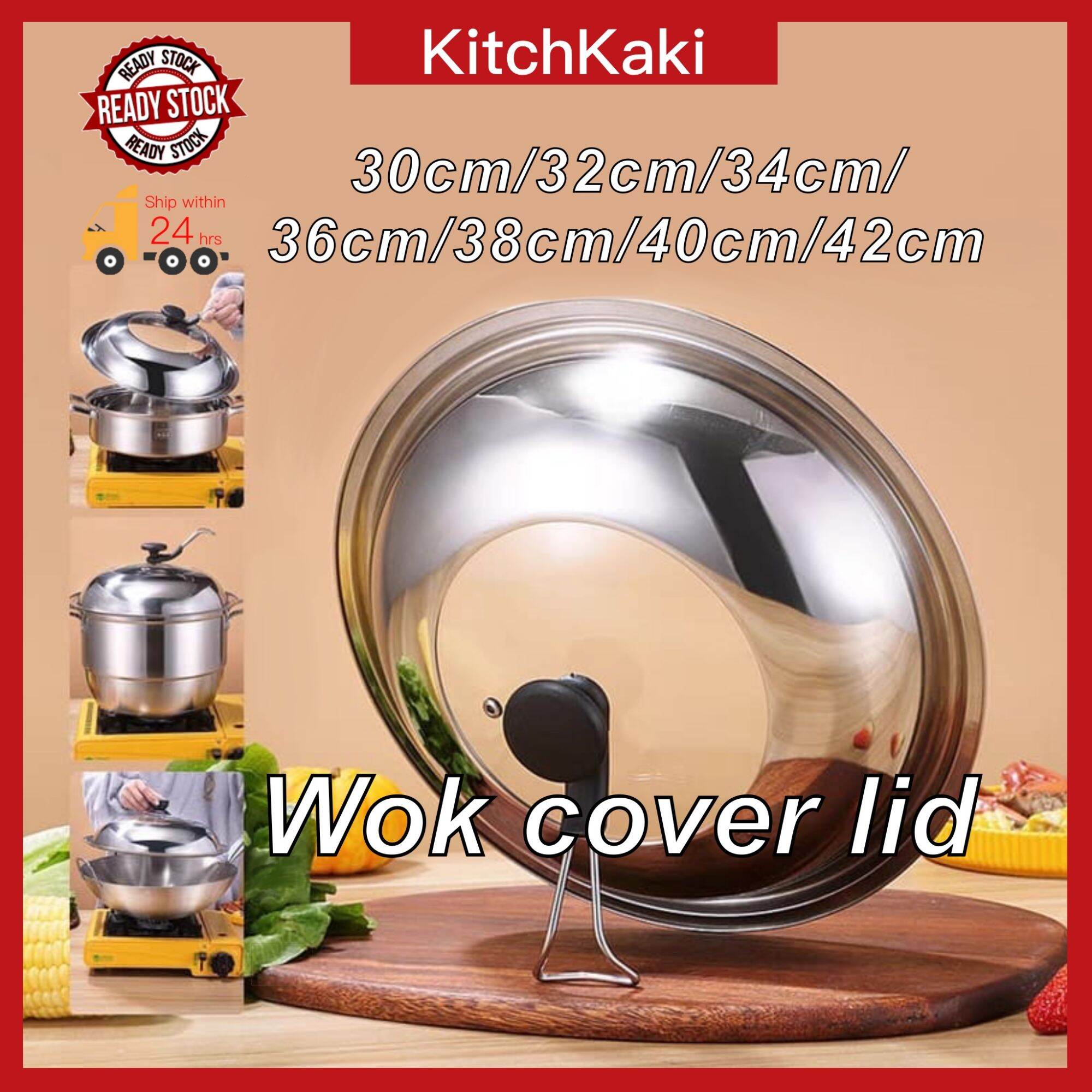 Stainless Steel Wok Cover/Wok Lid/Pan Cover/Lid/Glass Wok Cover/Kuali ...