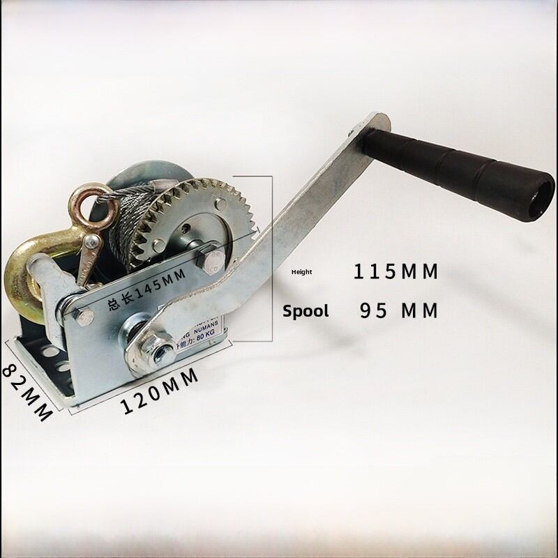 Manual Hand Crank Miniature Winch Portable Handheld Hoist Home Use ...