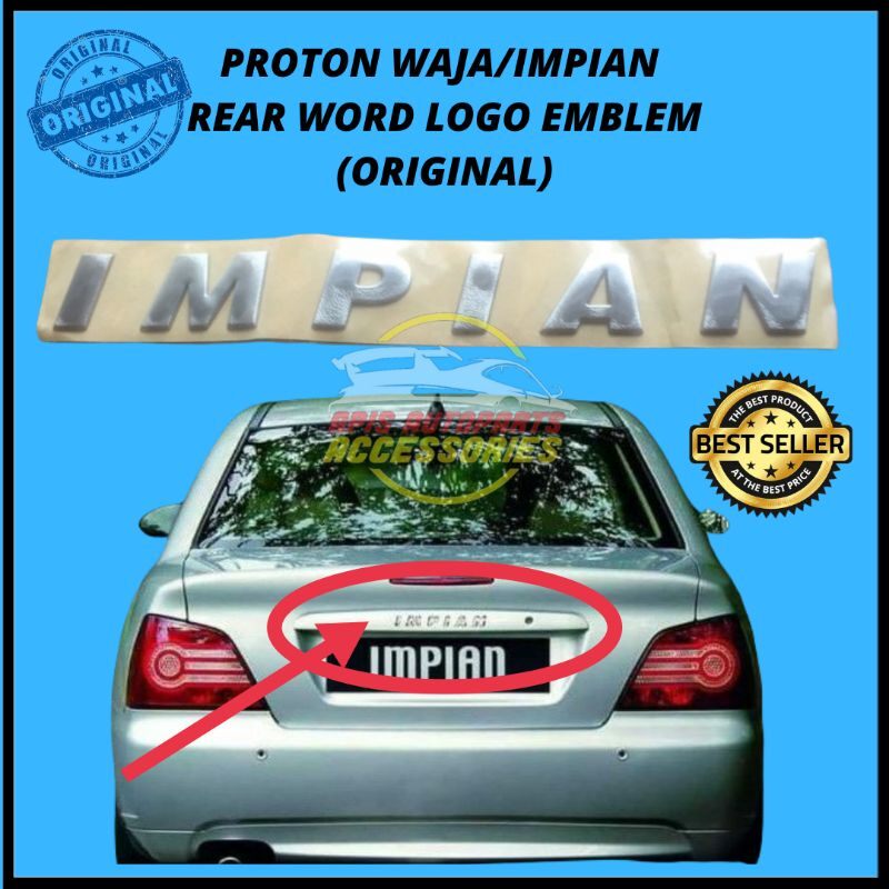 (ORIGINAL)PROTON WAJA/IMPIAN REAR WORD LOGO EMBLEM | Lazada