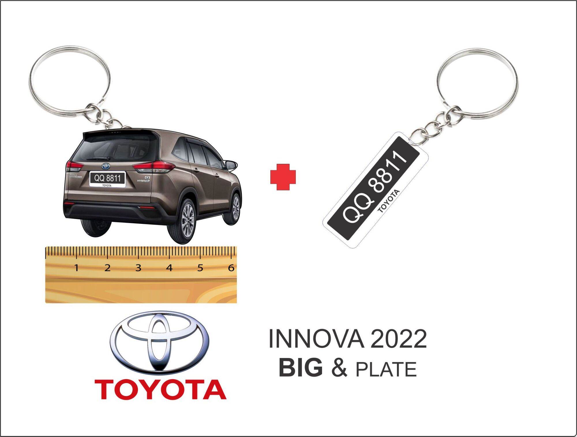 Toyota Innova brown keychain 2d zenix | Lazada