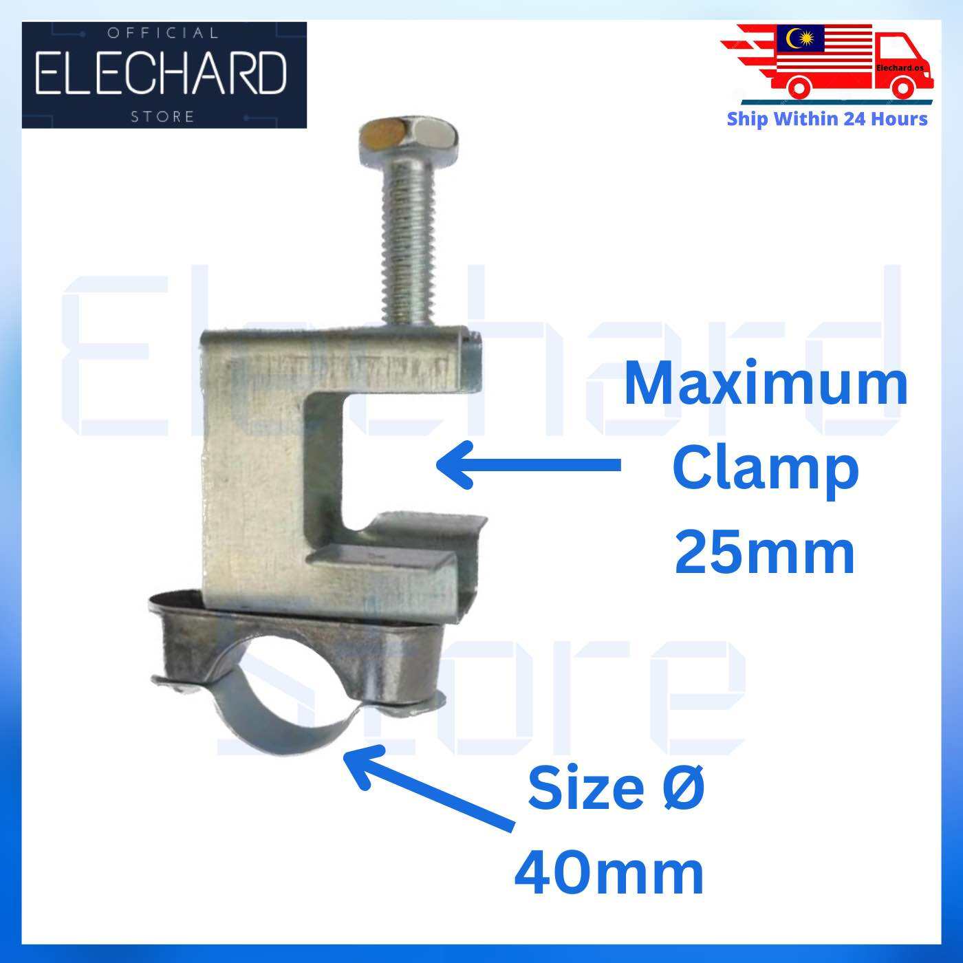 Metal Steel Conduit To Beam Clamp 20mm 25mm 32mm | Lazada