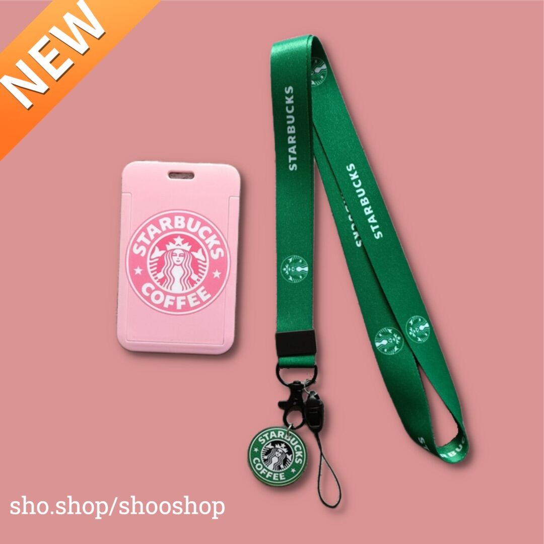 Starbuck landyard name card holder wallet access card holder tag id ...