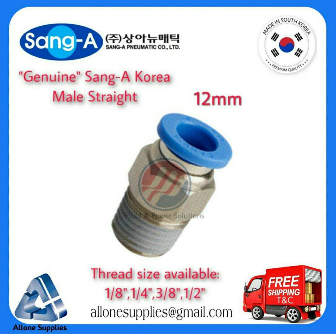 Sang-A GPC Tube: 12x8 Series Male Straight Connector "Made in Korea ...