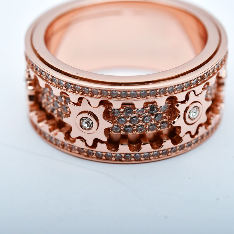 Gear Rotating Titanium Steel Mechanical Personality Couple Ring | Lazada