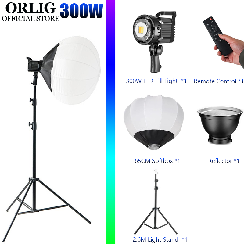 300W Lantern Soft Box Photography Lighting Kit With Stand Remote For ...