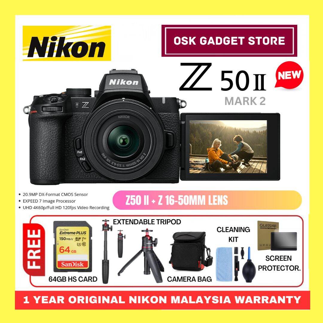 Nikon Z50 II 4K UHD 20.9MP Mirrorless Camera | Package With Free Gifts ...