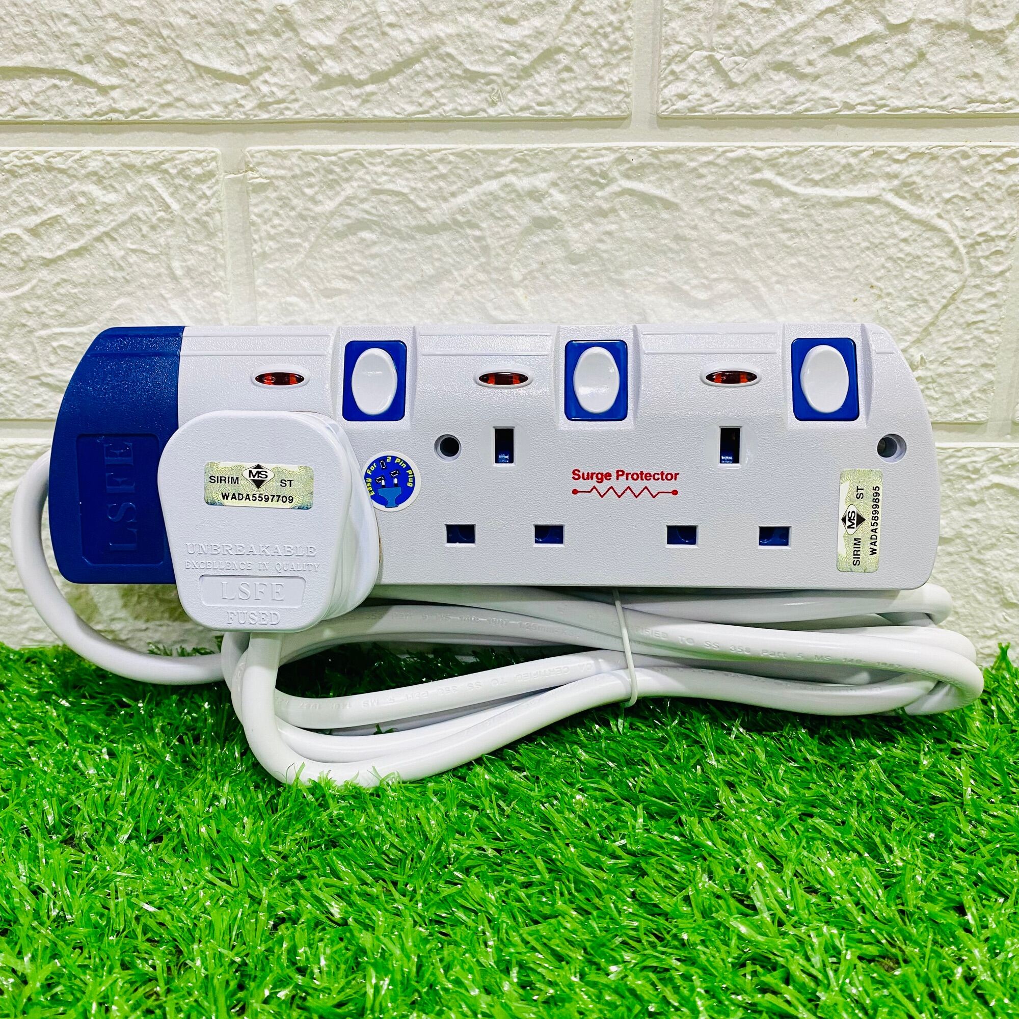 LSFE PLUG EXTENSION TRAILING SOCKET (3G/4G/5G) (2M) (SIRIM) (FULL ...