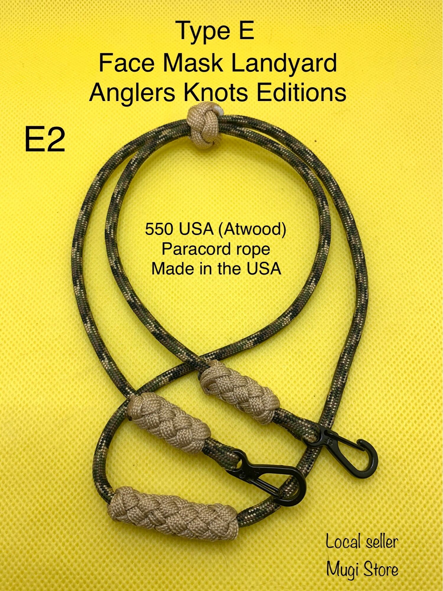 Lanyard face mask, adjustable face mask extender, paracord | Lazada