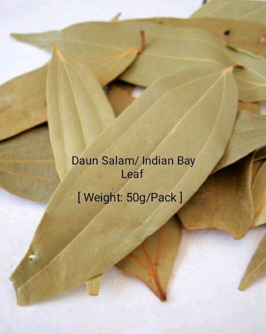 Daun Salam/ Indian Bay Leaf ( Aromatic Dried Herb) 50gm/100gm per pack ...